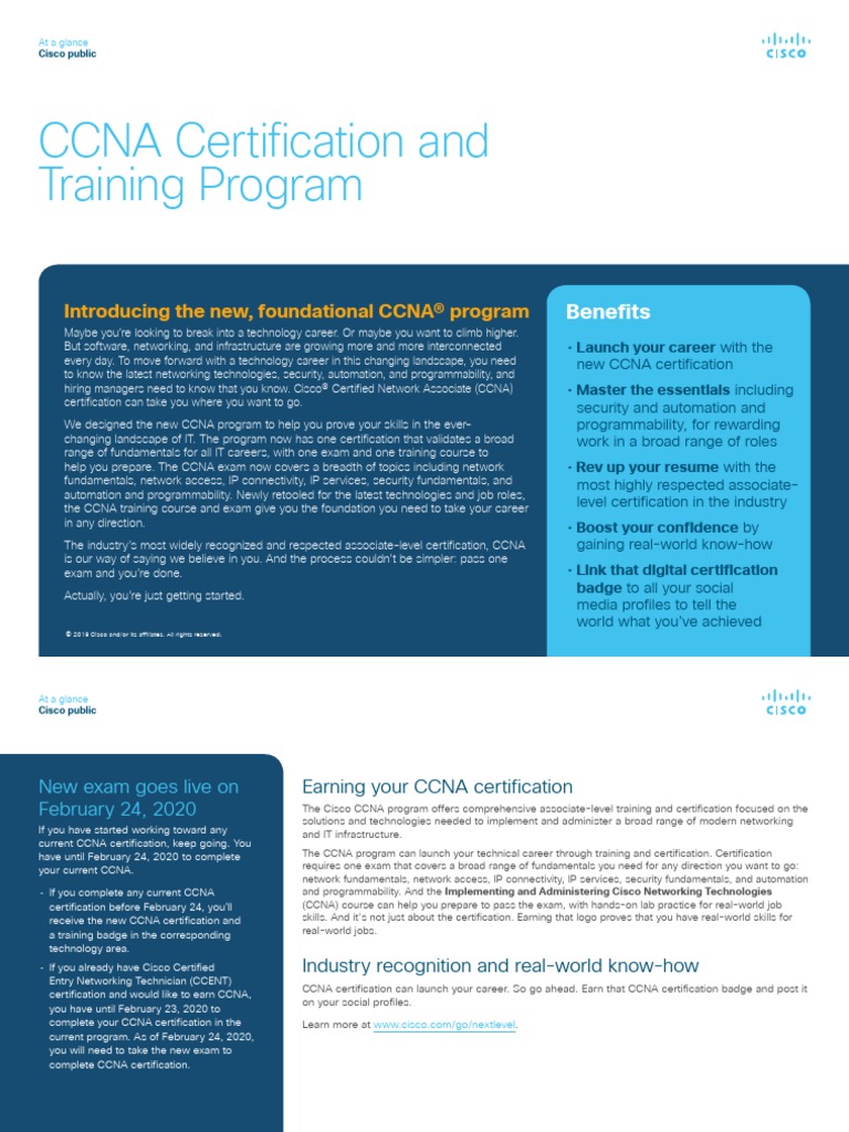 Ccna at A Glance PDF | PDF | Cisco Certifications | Cisco Systems