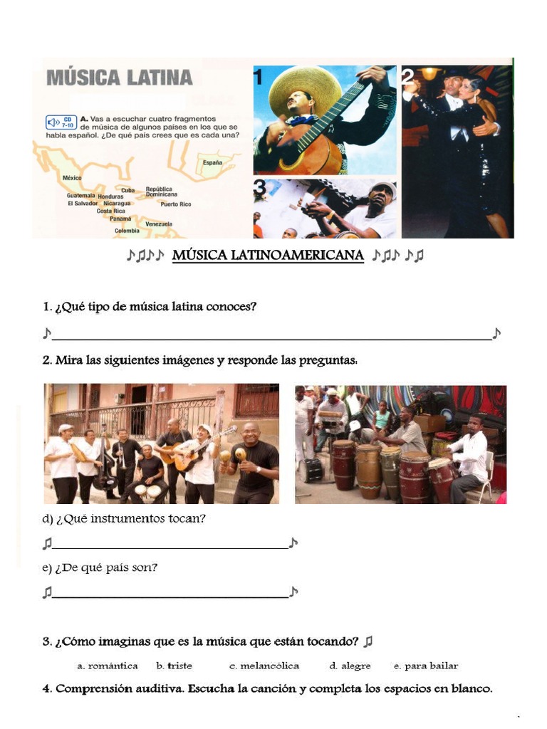Lección de Musica Latina para La Clase de ELE | PDF