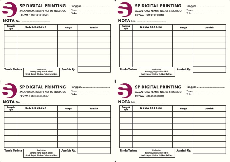 A4 - Nota Kosong | PDF