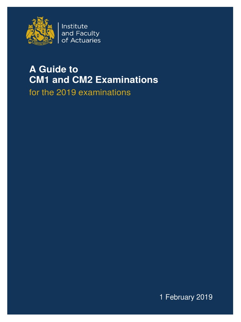 CM1 and CM2 Guide March 2019 v3 PDF | PDF | Actuary | Spreadsheet