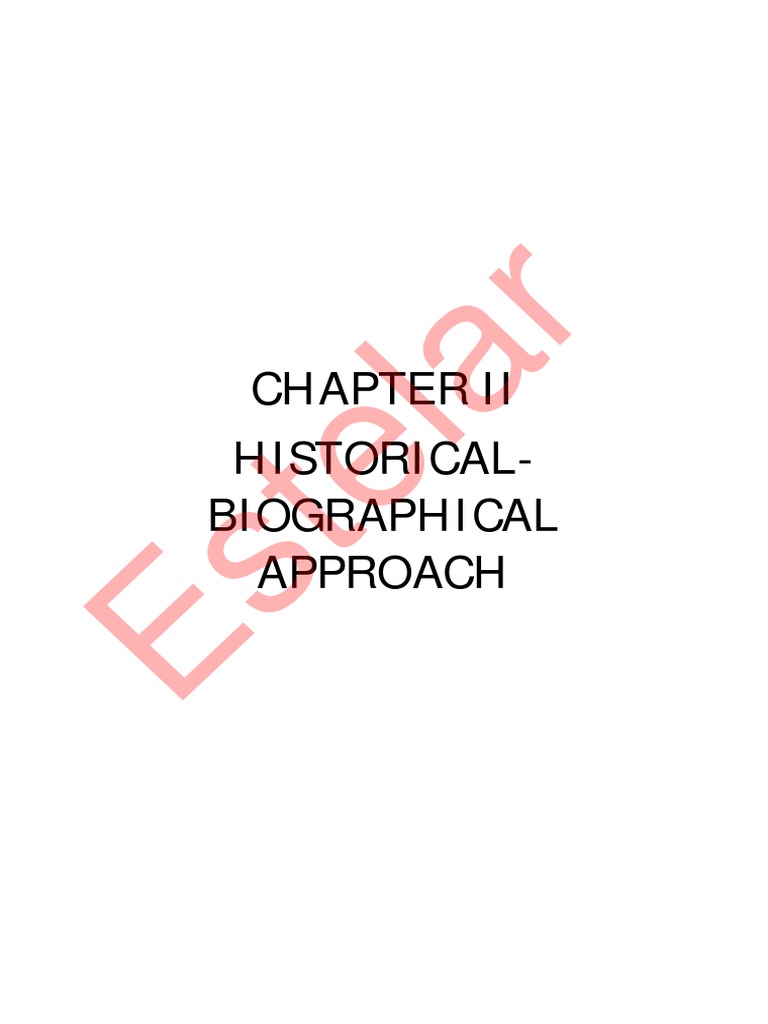 Historical-Biographical Approach in Literature | PDF | Biography ...