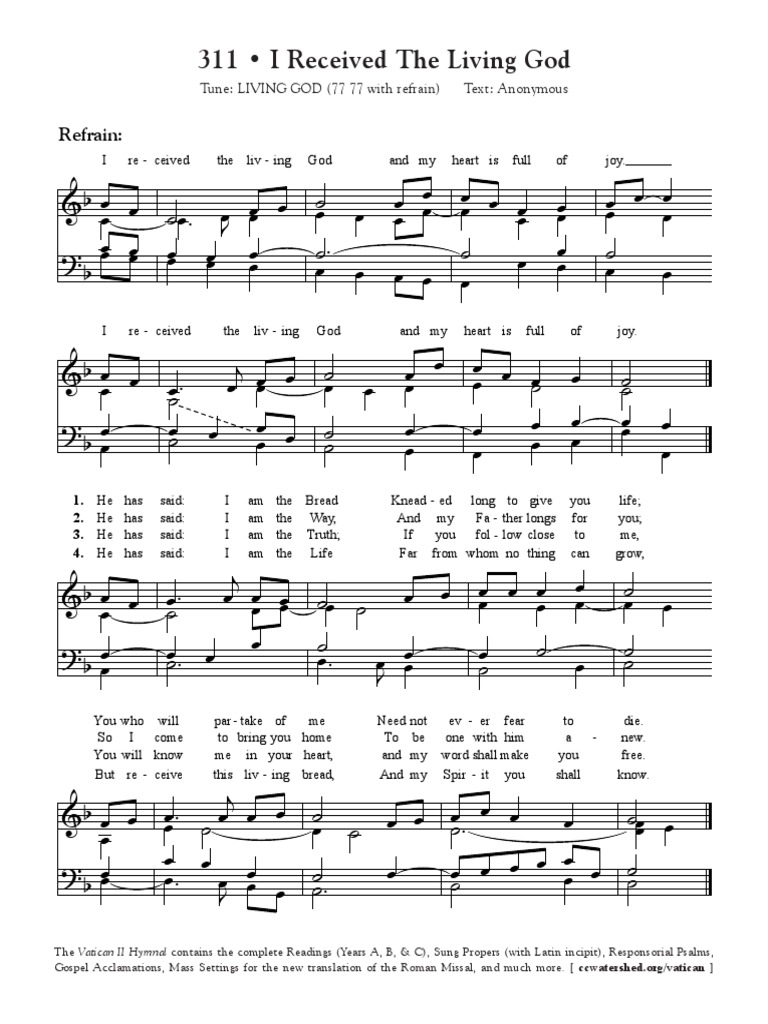 I Received The Living God | PDF | Worship | Catholic Liturgy