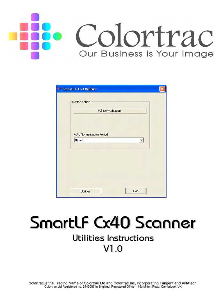 Colortrac Cx40 Utilities Service Manual PDF | PDF | Image Scanner ...