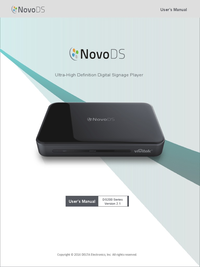 NovoDS User Manual ENG V2.1 V1.1 | PDF | Web Page | Wi Fi