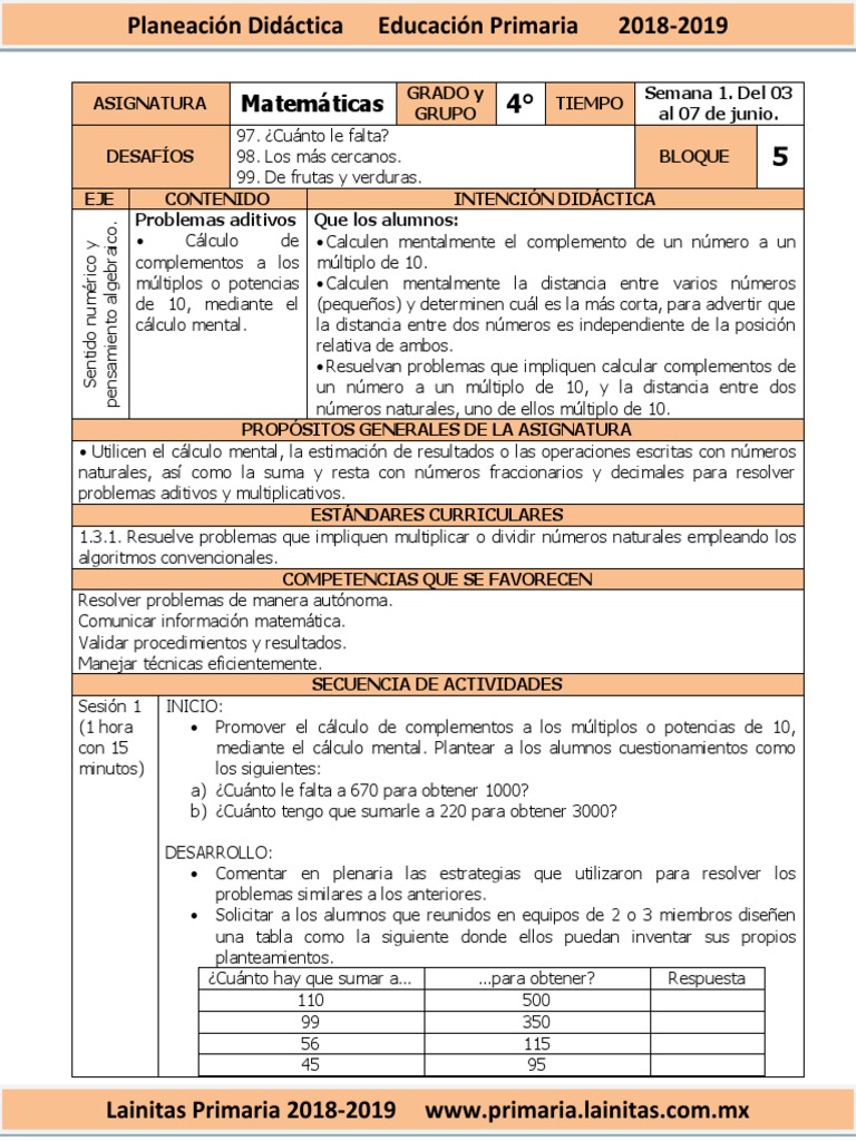 4to Grado Matemáticas | PDF | Educación primaria | Evaluación