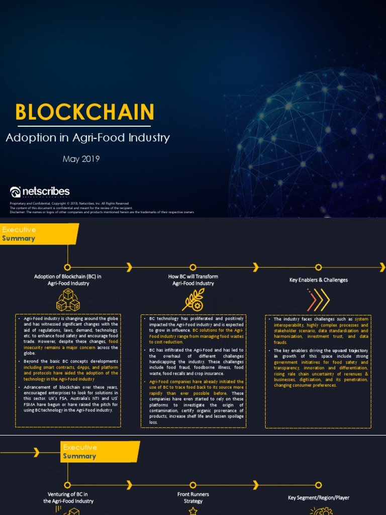 Blockchain Adoption In Agri Food Industry Pdf Pdf Startup Company