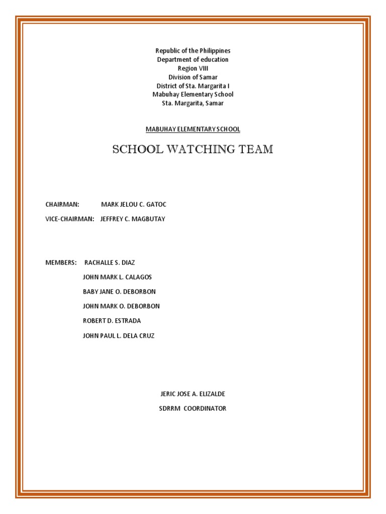 School Watching Team | PDF