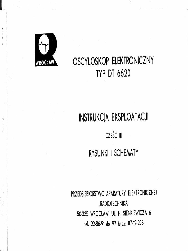 Schema Osciloscop DT6620 PDF | PDF