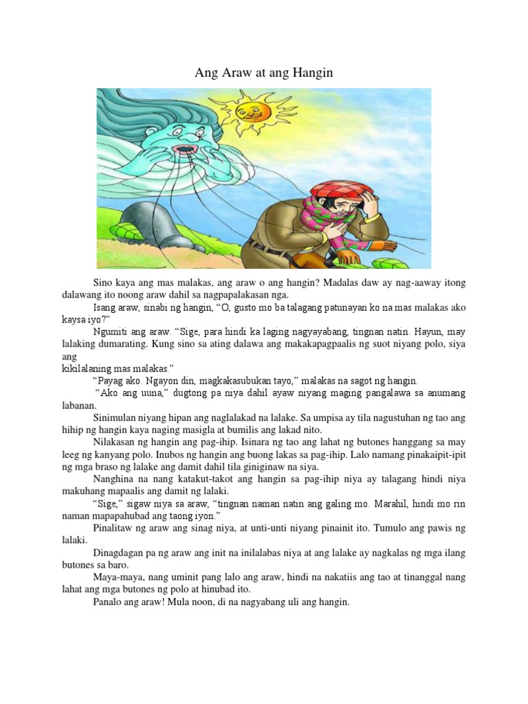Ang Araw at Ang Hangin | PDF