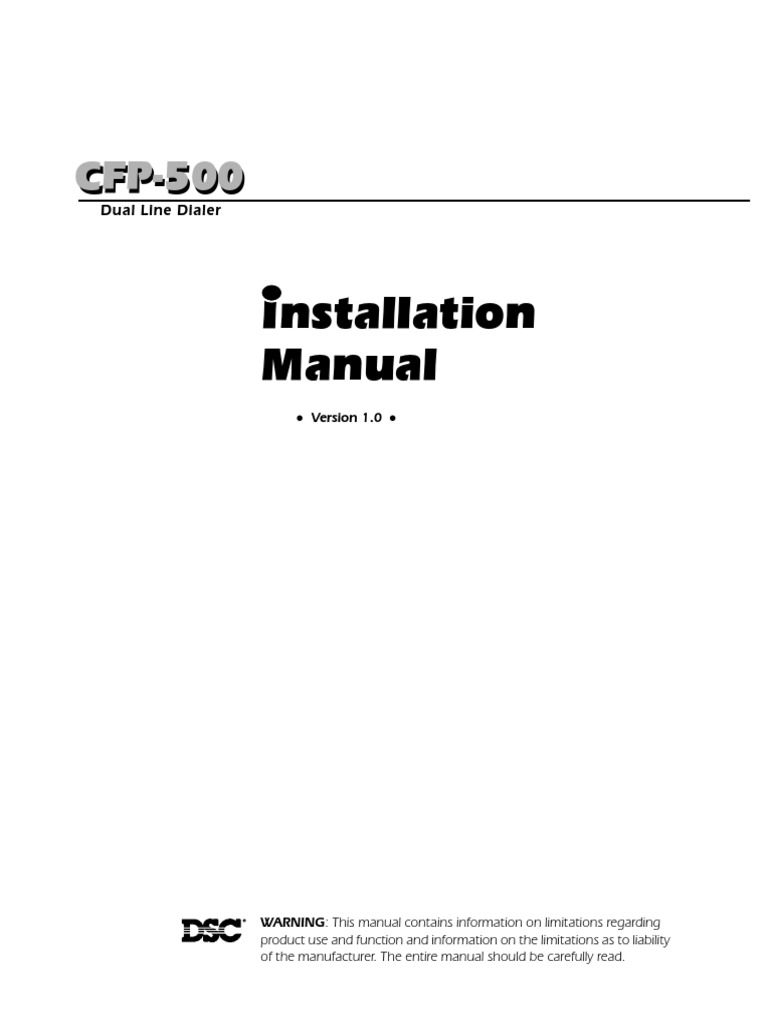 CFP-500 Im en Na 29005860 R002 | PDF | Telephone Number | Telephone