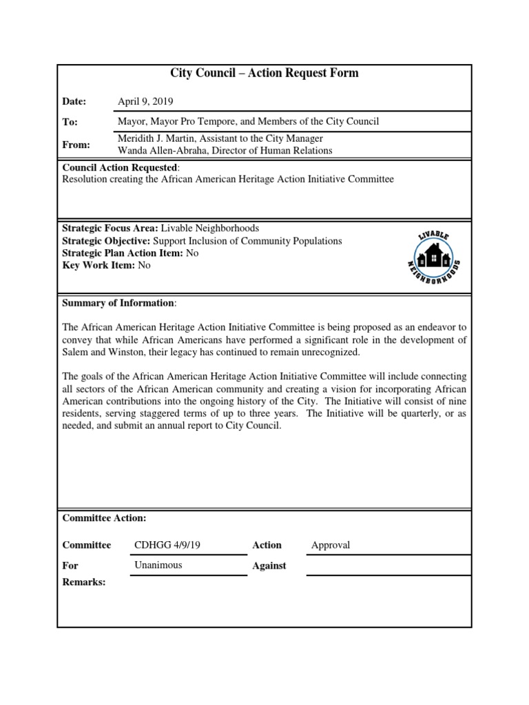 CARF-African American Heritage Action Initiative | PDF | Politics