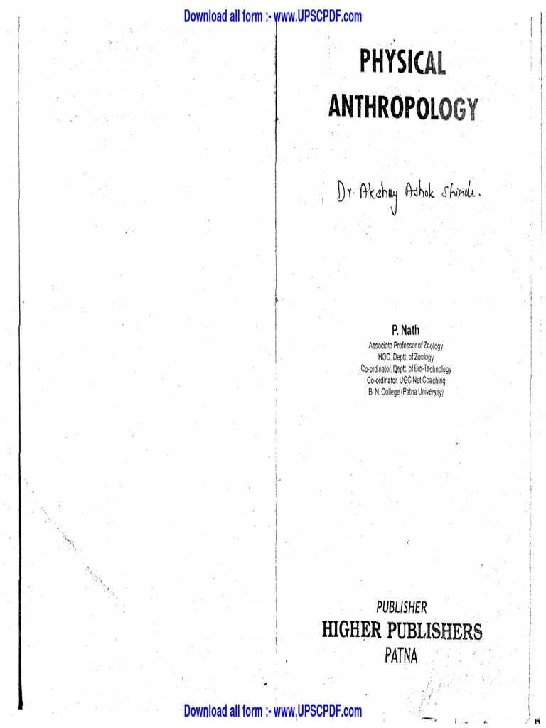 P.NATH Physical Anthropology PDF | PDF