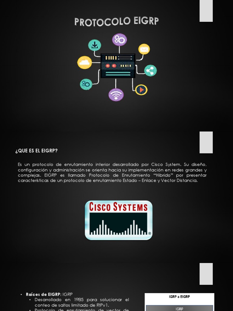 Presentation 1 - Protocolo EIGRP | PDF | Enrutador (Computación) | Enrutamiento