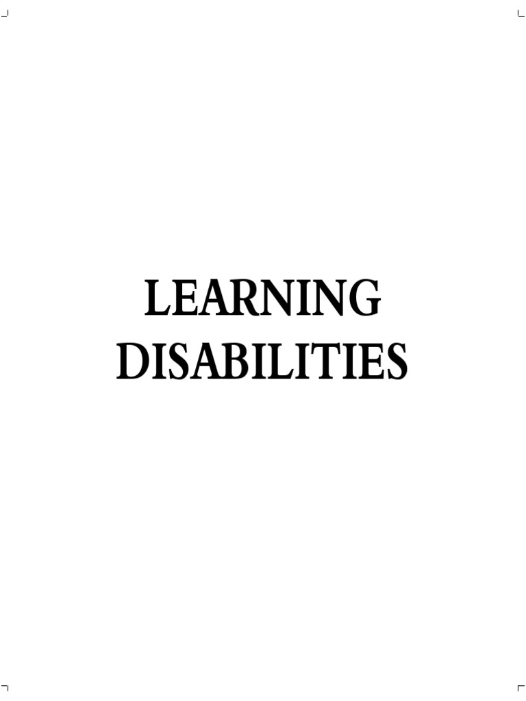 RCI - Book On LD PDF | PDF | Learning Disability | Dyslexia