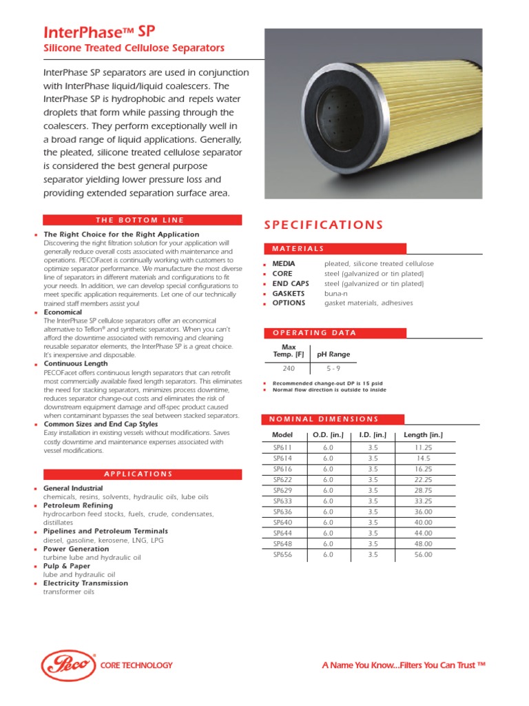 Interphase SP Silicone Treated Cellulose Separators | PDF | Silicone ...