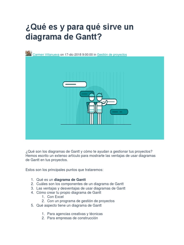 Qué Es y para Qué Sirve Un Diagrama de Grantt | PDF | Gestión de ...