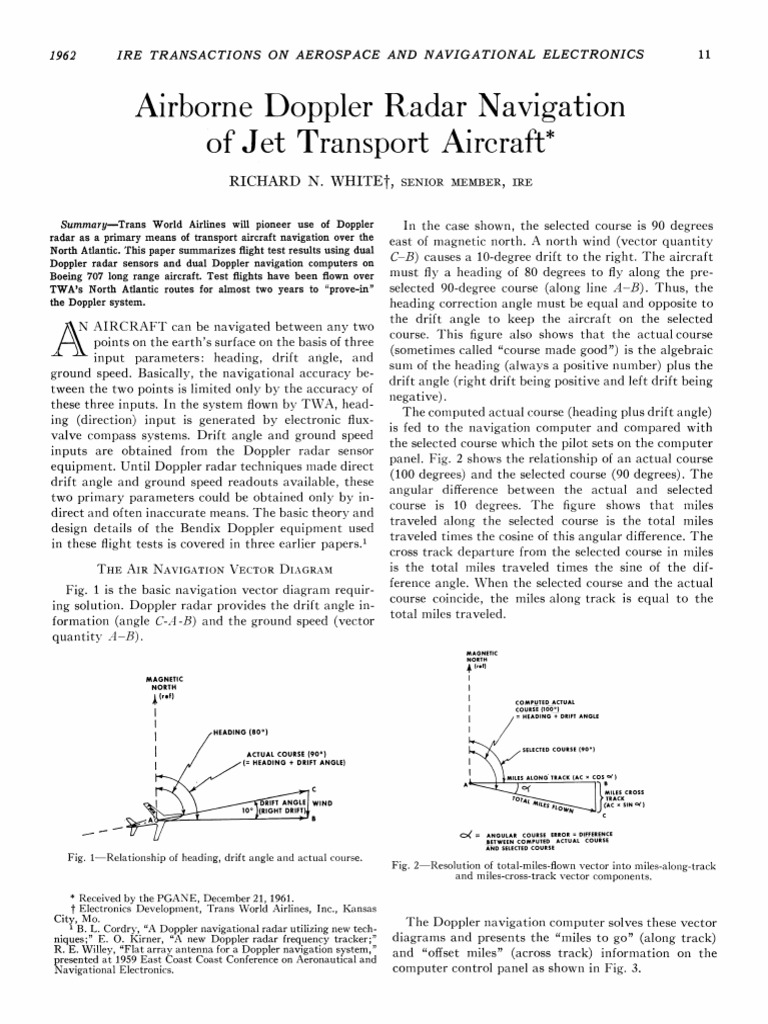 Doppler Radar in Jet Navigation | PDF | Compass | Surveying
