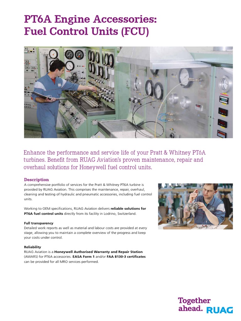 PT6A Engine Accessories: Fuel Control Units (FCU) | PDF | Engines ...