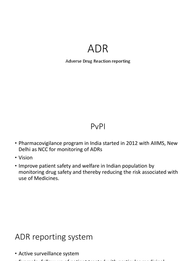 ADR Reportin SOP | PDF