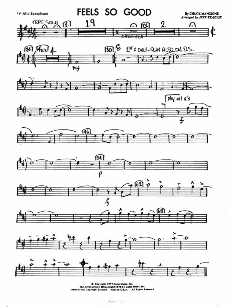 Partituras Feel So Good Chuck Mangione | PDF