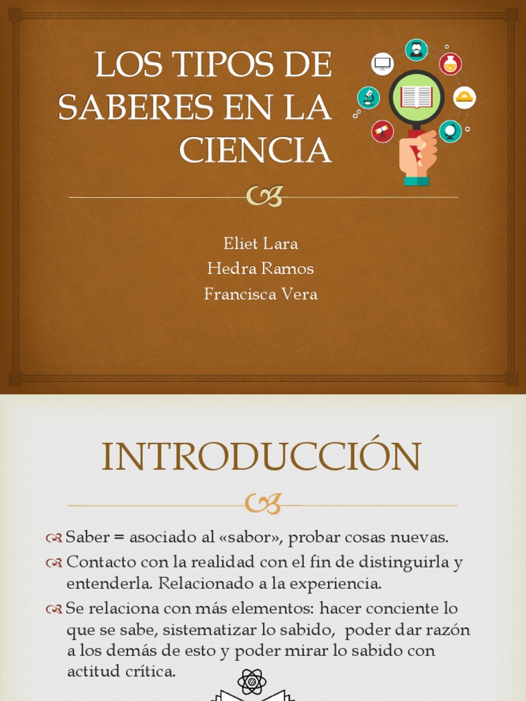 Los Tipos de Saberes en La Ciencia | PDF | Science | Método científico