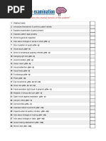 OSCE Checklist HINTS Exam | PDF | Self-Improvement