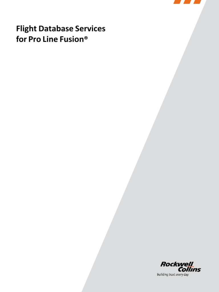 Pro Line Fusion - Flight Database Services | PDF | Airport | Avionics