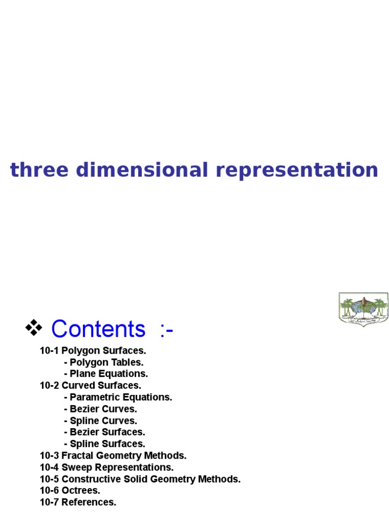 Three Dimensional Representation | PDF | Spline (Mathematics) | Mathematical Analysis
