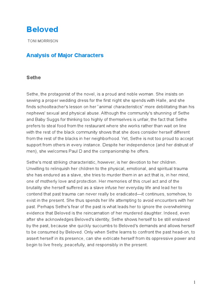 Beloved (Toni Morrison) (Vintage International, 2007) | PDF | Narration