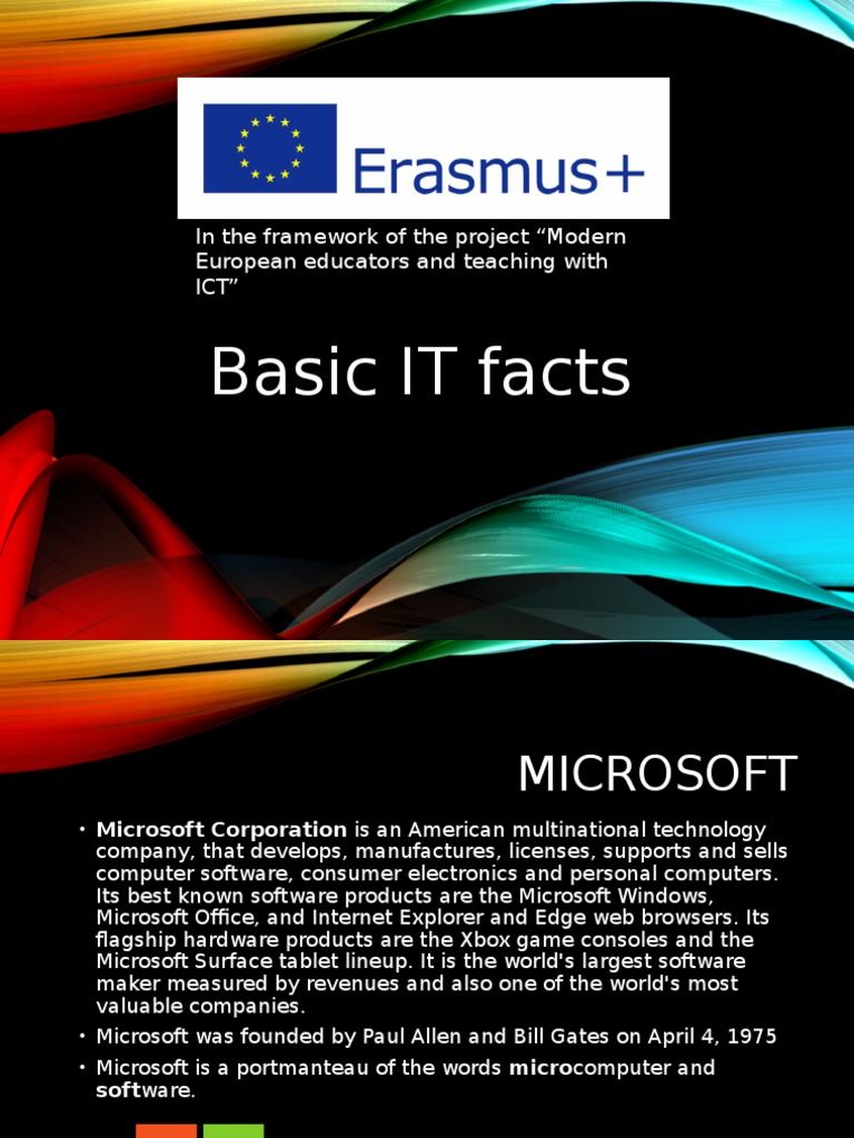 Basic IT Facts: in The Framework of The Project "Modern European ...