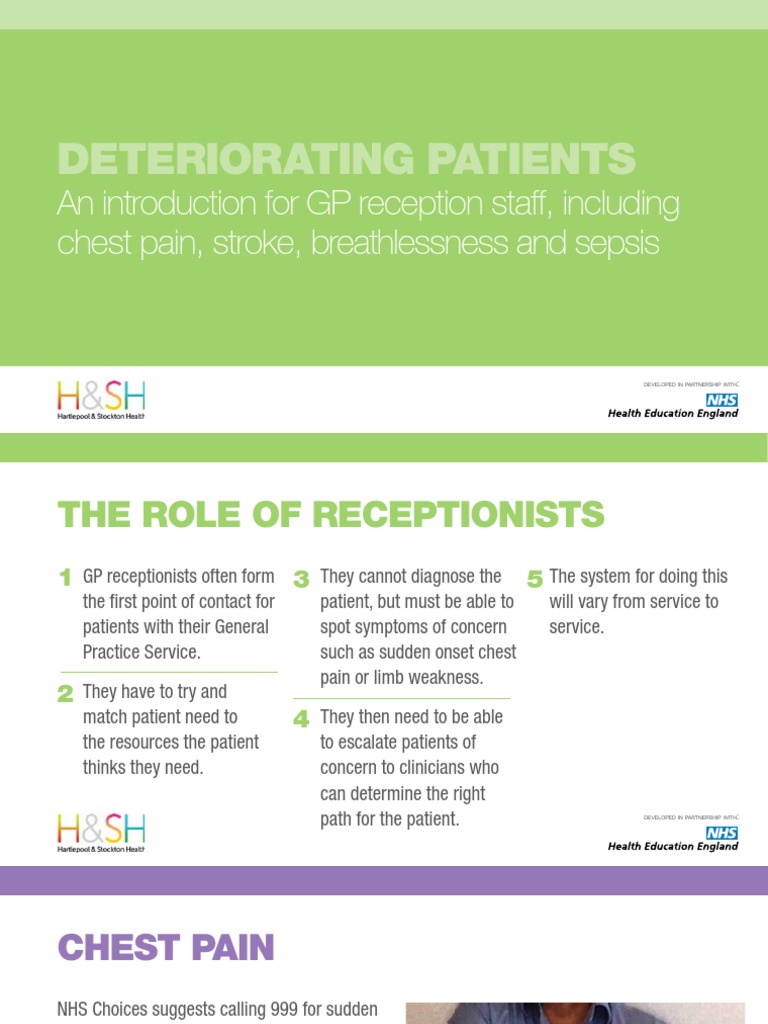 Deteriorating Patients An Introduction For GP Reception Staff Slides ...