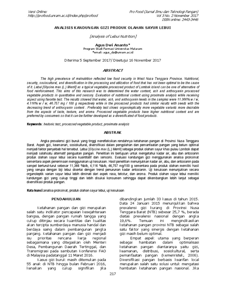 Analysis of Lebui Nutrition | PDF | Food And Drink | Nature