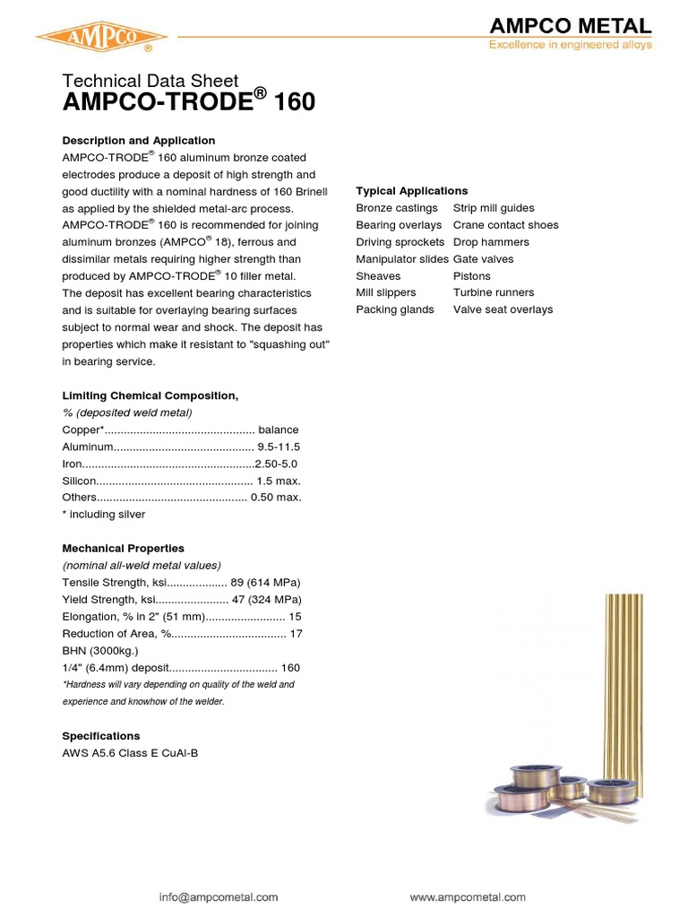 Ampco Trode 160 | PDF