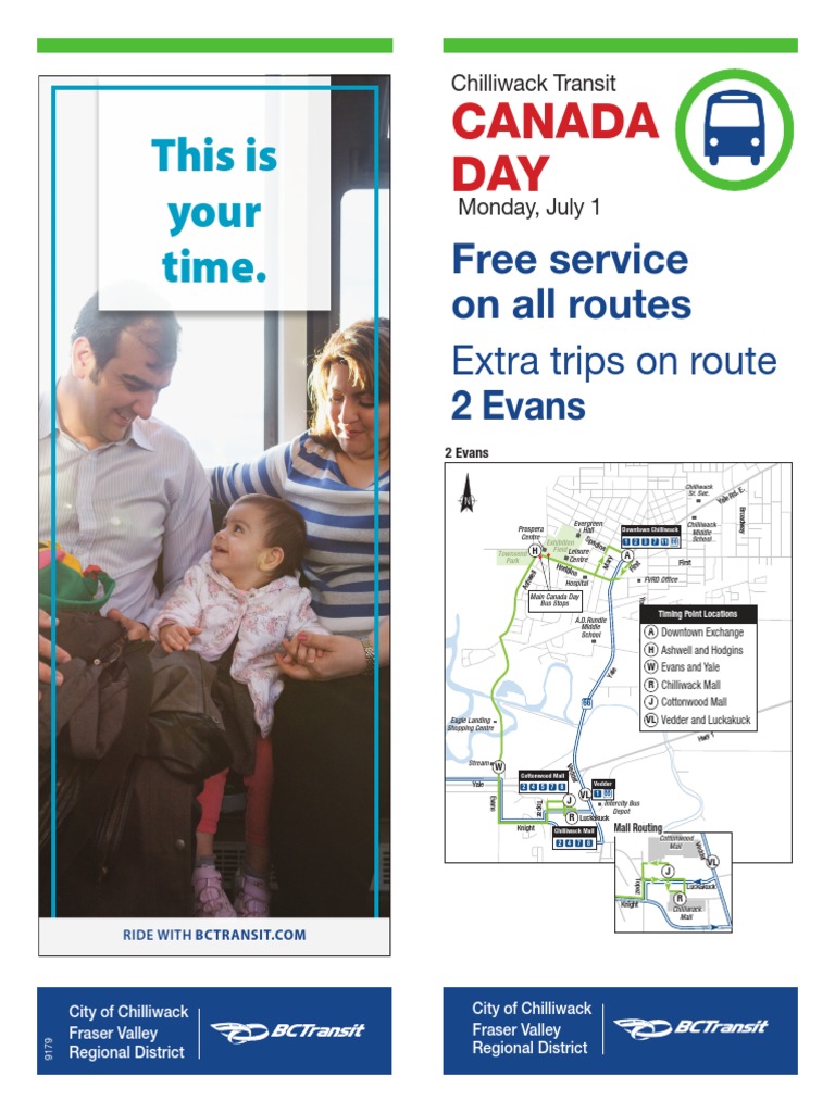 Chilliwack's Canada Day Bus Schedule | PDF | Bus Transport | Public ...