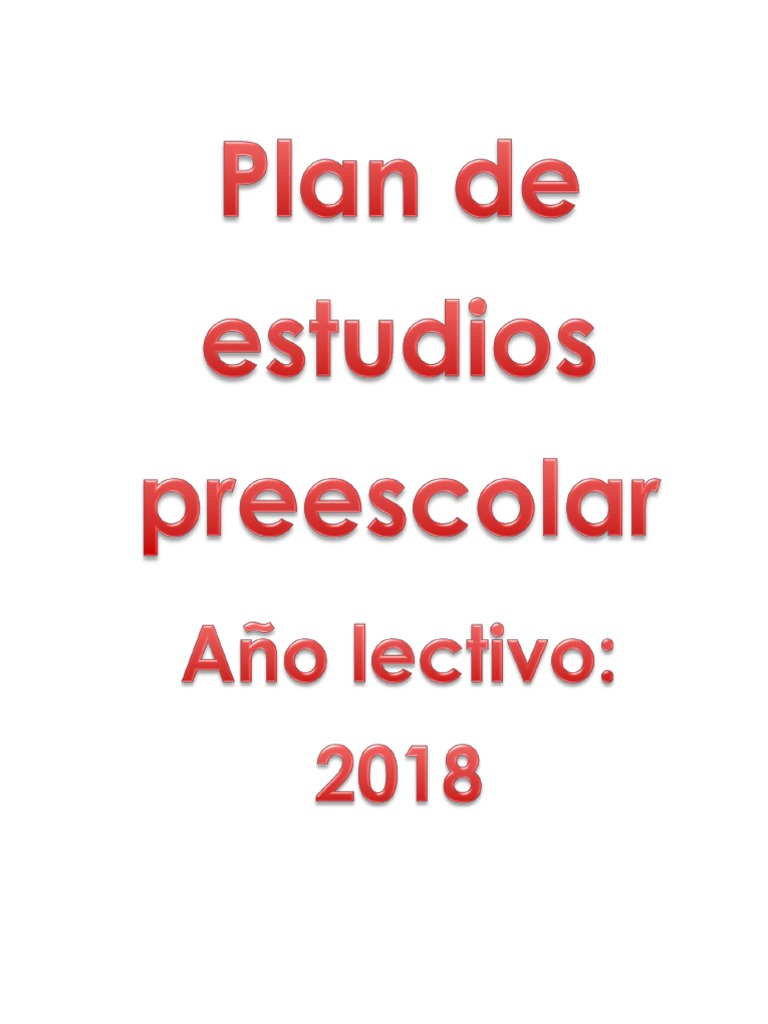 Plan de Estudio Preescolar 2019 | PDF | Aprendizaje | Comunicación