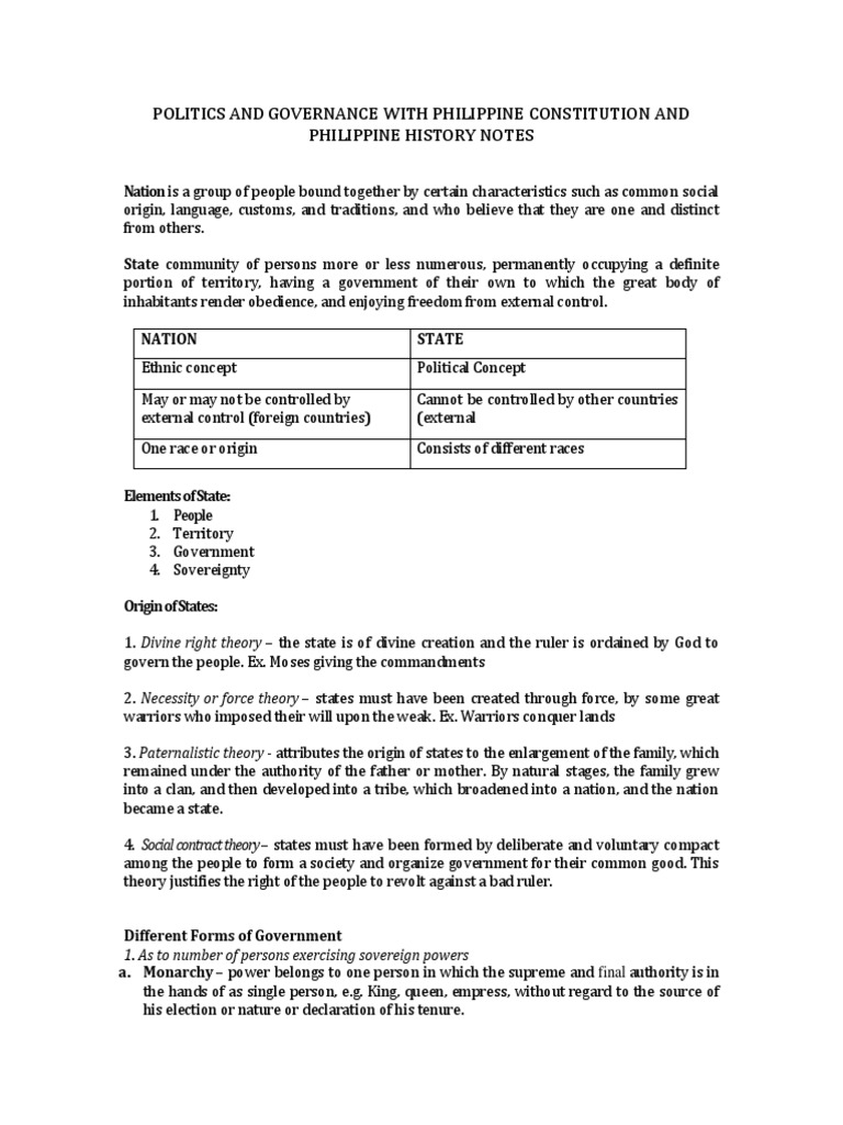 Philippine Political History & Constitution | PDF | Sovereign State ...