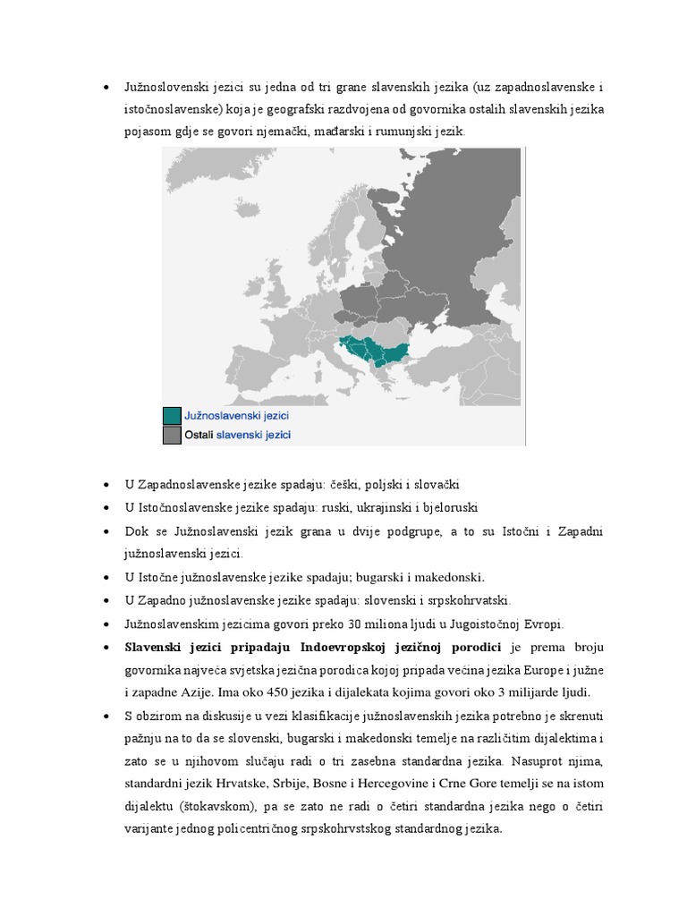 Južnoslavenski Jezici | PDF