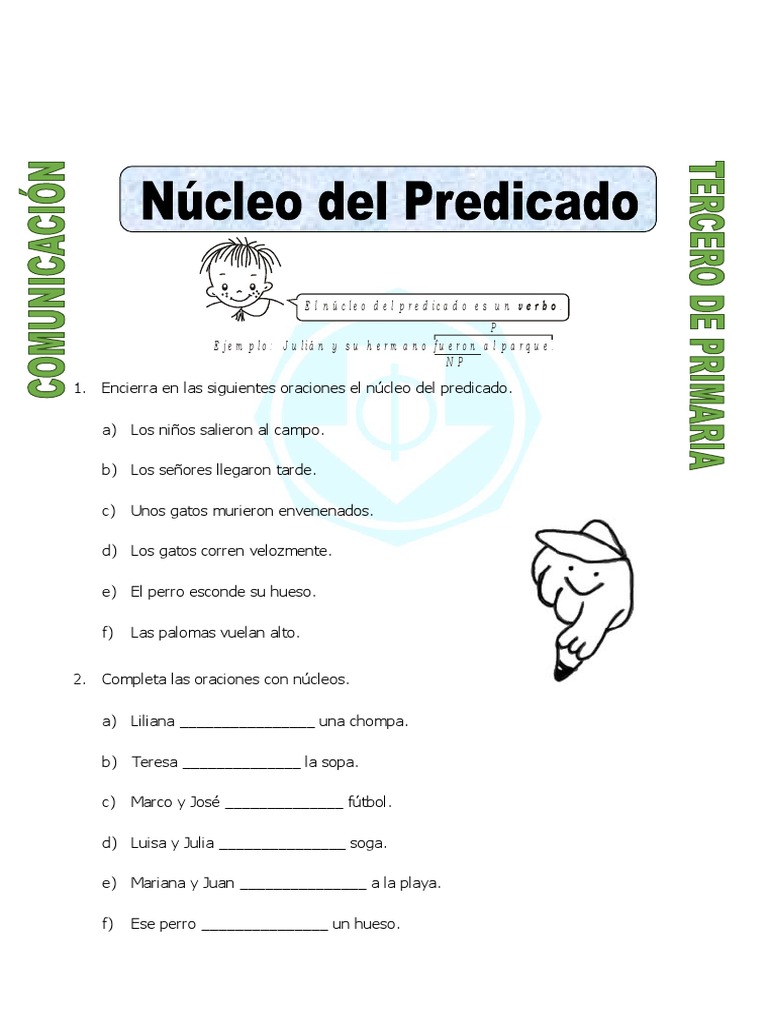 Ejercicios de Núcleo del Predicado | PDF | Artes del Lenguaje y ...