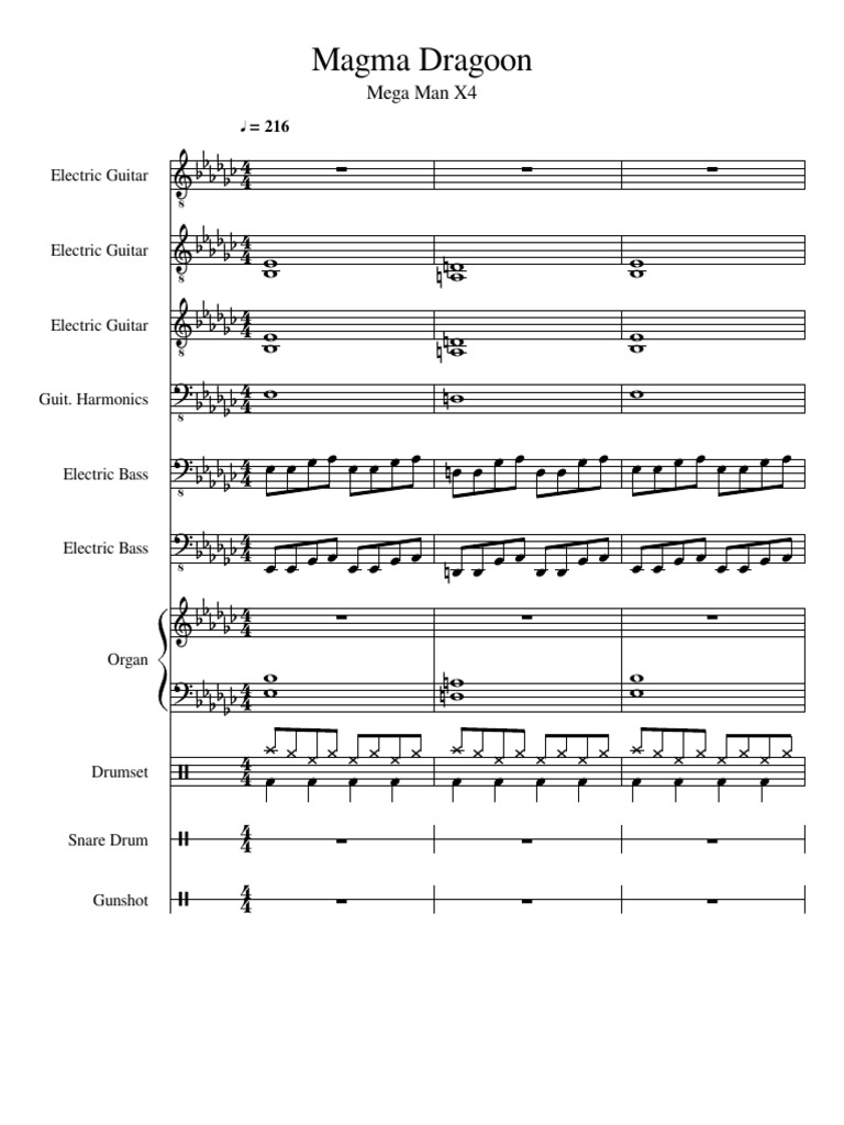 Magma Dragoon Mega Man X4 | PDF | European Musical Instruments | Sound