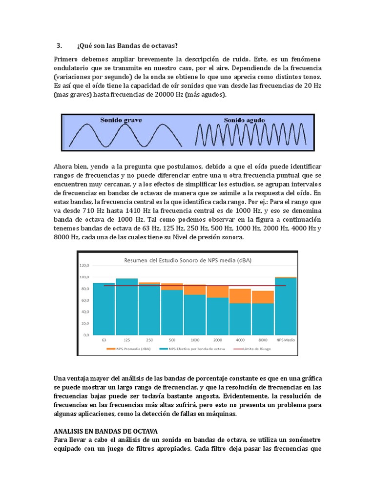 ¿Qué Son Las Bandas de Octavas | PDF | Frecuencia | Naturaleza