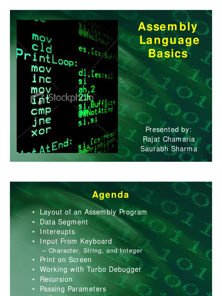 Assembly Language Basics Guide | PDF | Subroutine | String (Computer ...