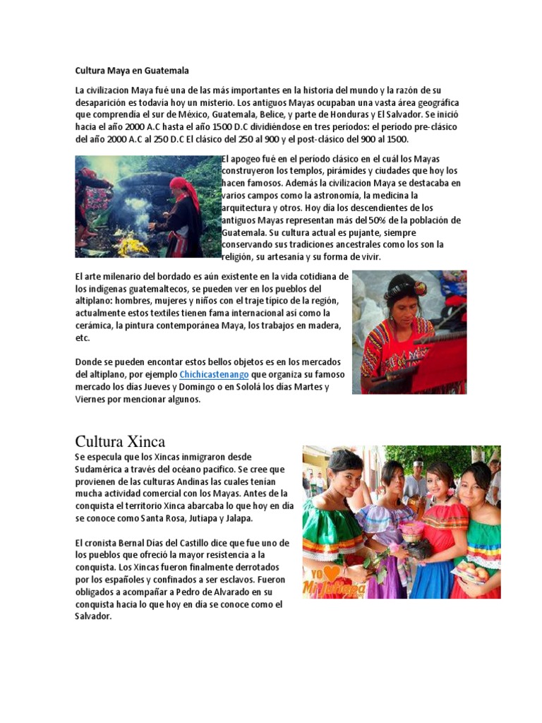 Cultura Maya en Guatemala | PDF | Cultura (general)