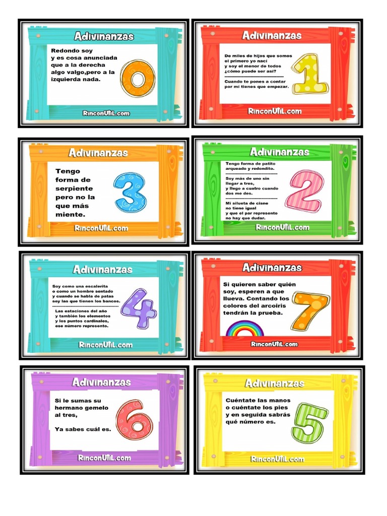 Adivinanzas Numeros | PDF