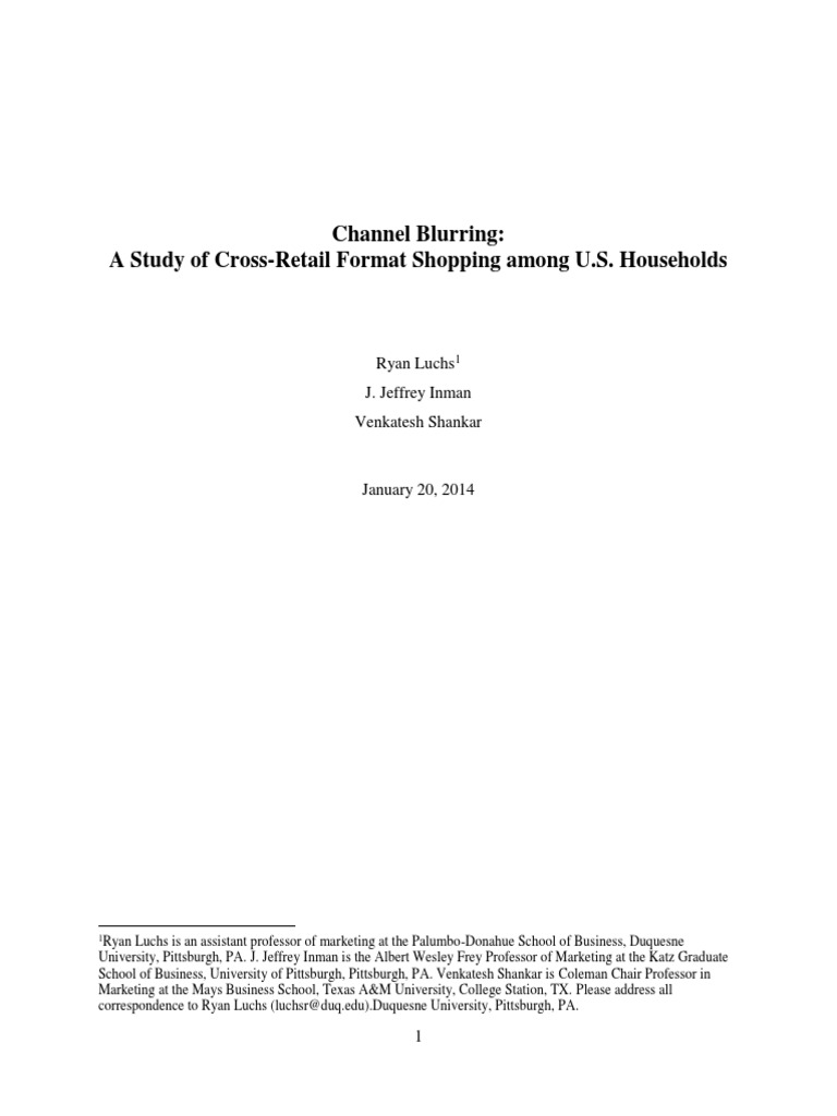 Channel Blurring | PDF | Retail | Walmart