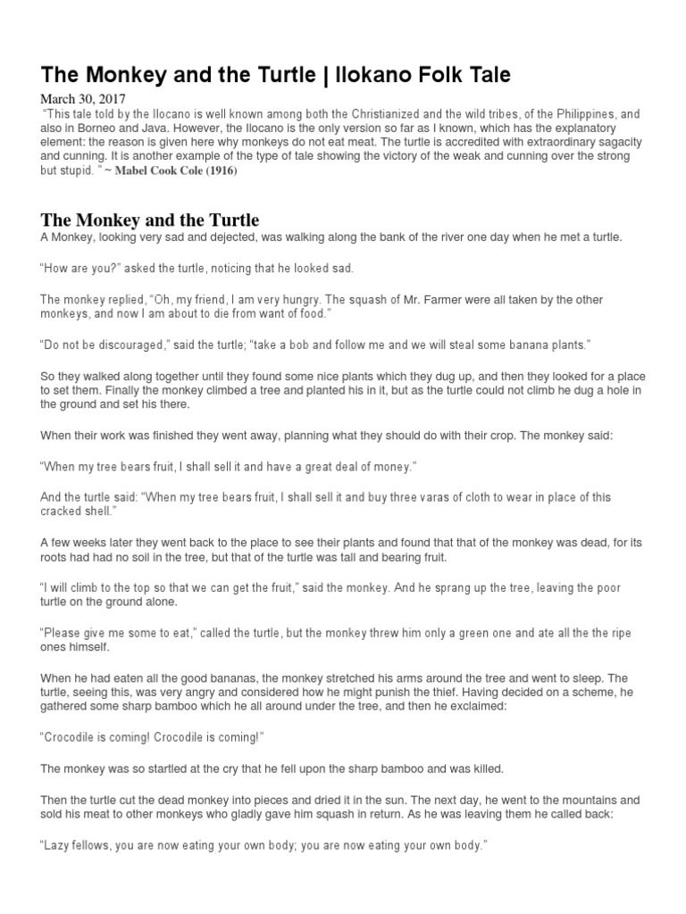 The Monkey And The Turtle Download Free Pdf Philippines