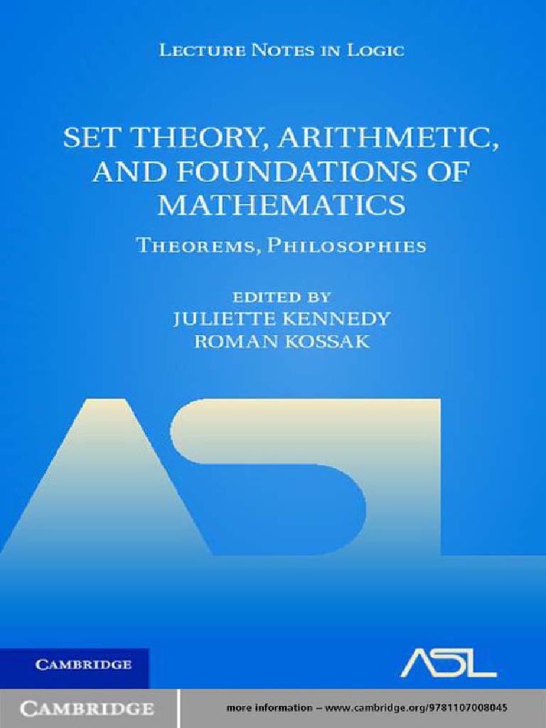 Set Theory, Arithmetic, and Foundations of Mathematics - Theorems ...