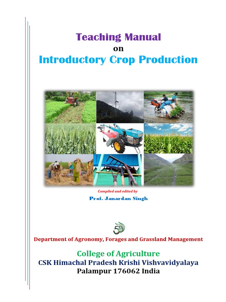 Teaching Manual - Introductory Crop Production | PDF | Agronomy | Crop ...