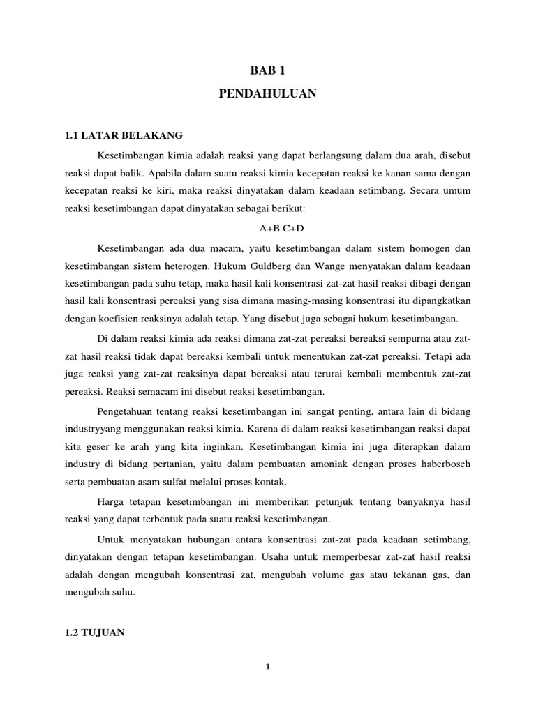 LAPORAN Kesetimbangan Kimia | PDF