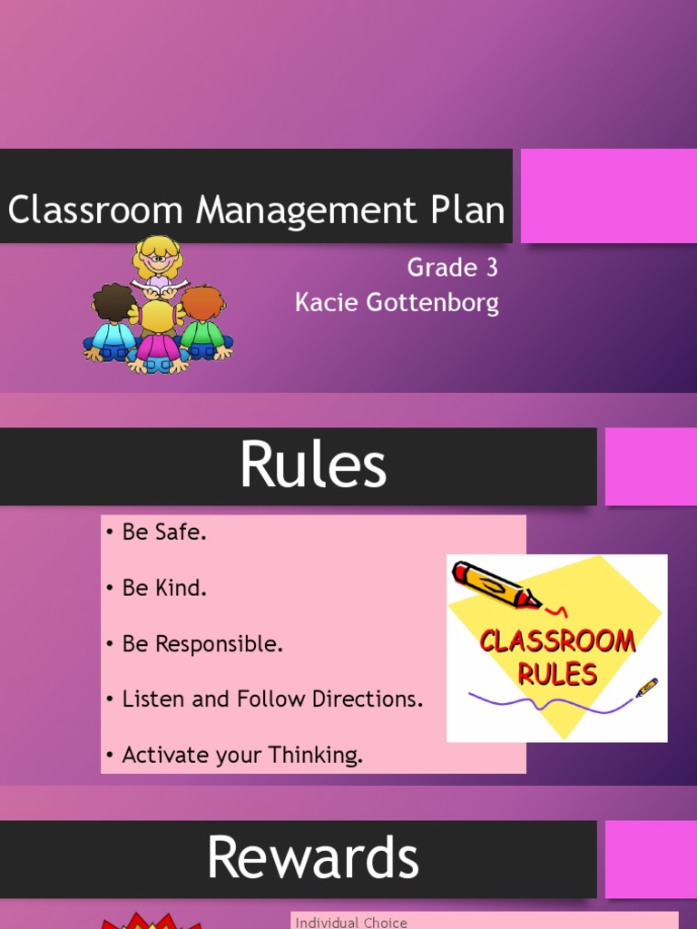 Classroom Management Plan: Grade 3 Kacie Gottenborg | PDF | Classroom ...