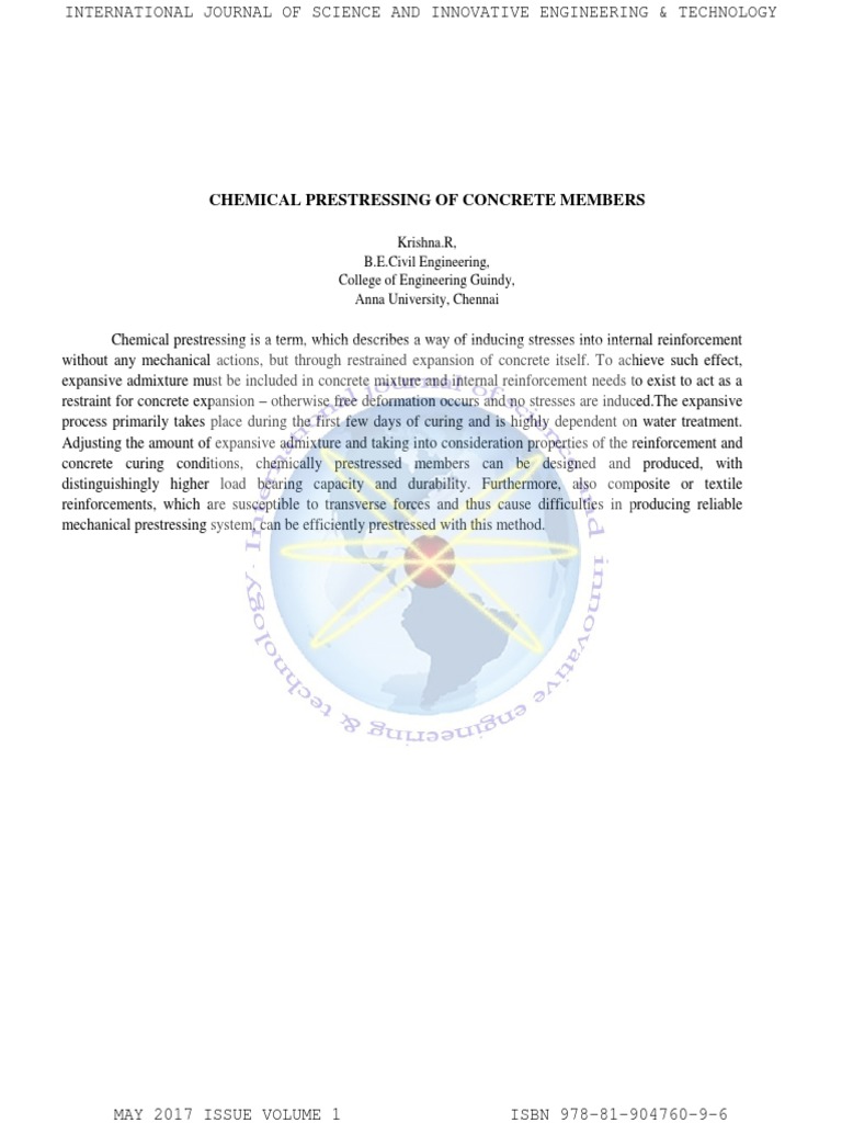 Chemical Prestressing of Concrete Members | PDF